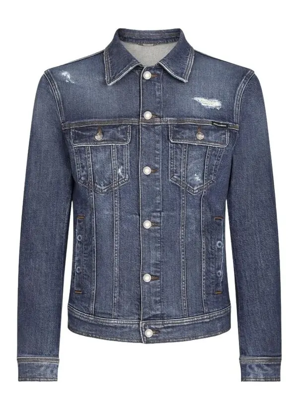 Dolce & Gabbana Buttoned Denim Jacket - Blue