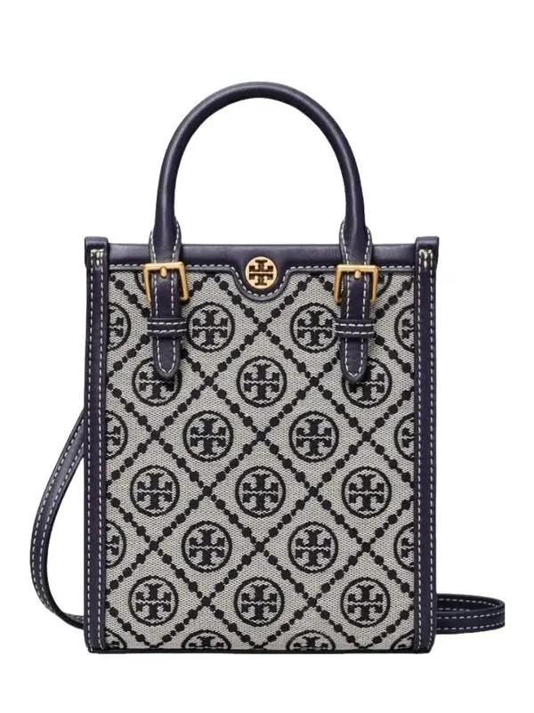 Tory Burch T Monogram Mini Top Handle Bag - Blue