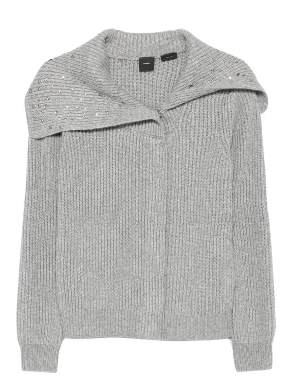 Pinko Ashera Embellished Cardigan - Gray
