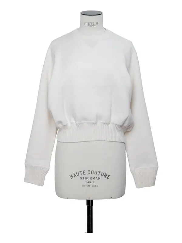 Sacai Long-sleeved Crewneck Jumper - Off White