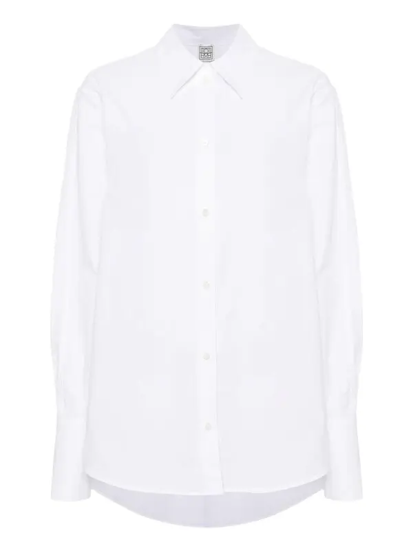 TOTEME Long Sleeve Tuxedo Shirt - White