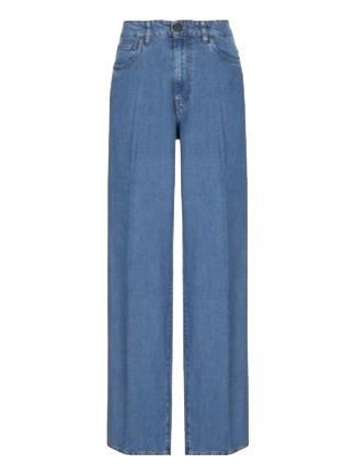 Miu Miu Logo-embroidered Straight-leg Denim Jeans - Blue