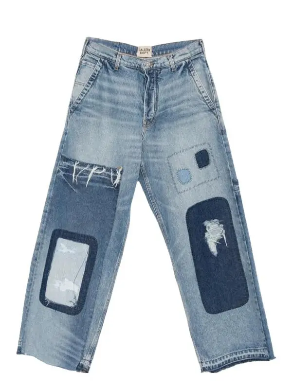 GALLERY DEPT. Patchwork Distressed Jeans - Blue