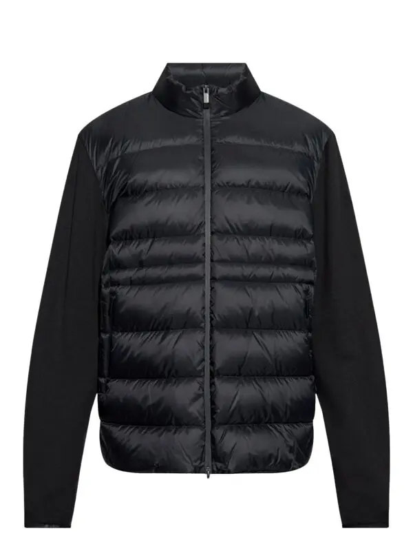 Moncler Logo Patch Down Cardigan - Black