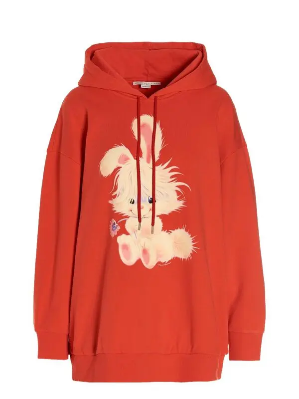Stella McCartney Lunar New Year Drawstring Jersey Hoodie - Red