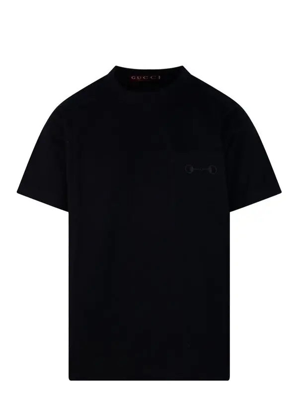 Gucci Horsebit Embroidered Crewneck T-shirt - Black