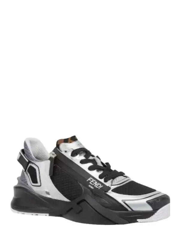 Fendi Flow Lace-up Sneakers - Black