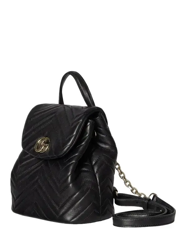 Gucci Gg Marmont Quilted Mini Backpack - Black