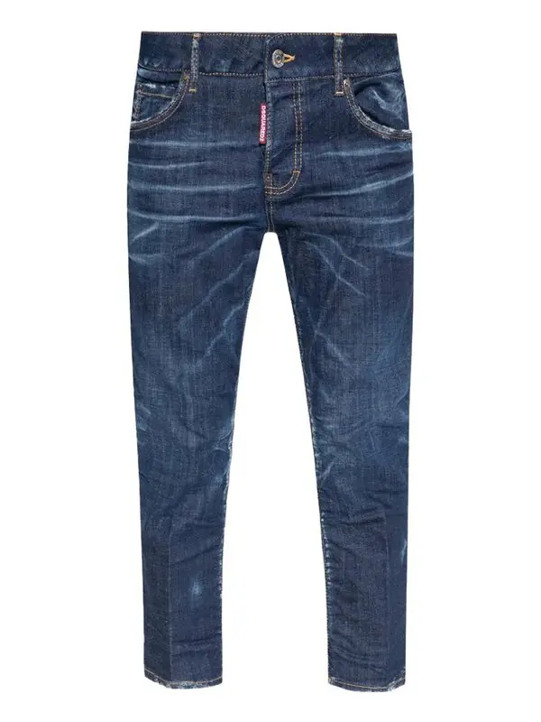 Dsquared2 Cropped Straight-leg Jeans - Blue