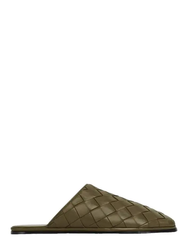 Bottega Veneta Woven Slides - Green