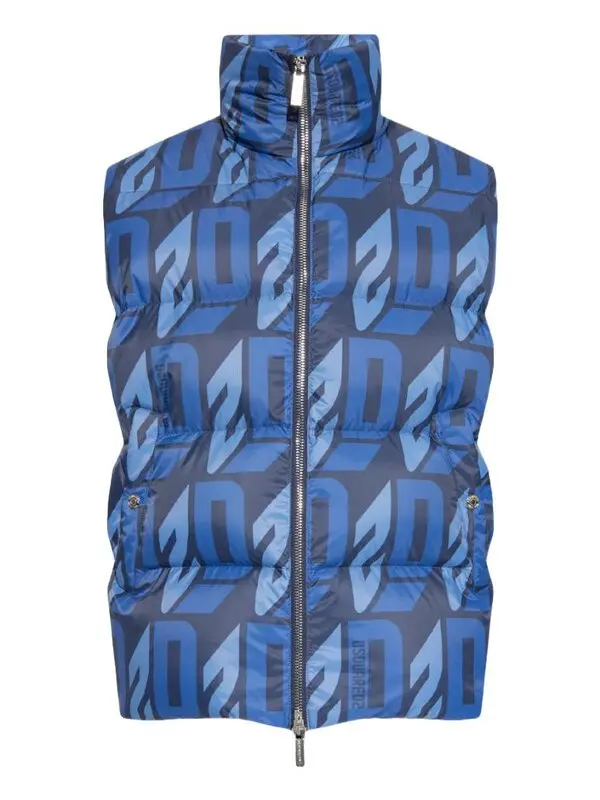 Dsquared2 Logo Down Gilet - Blue