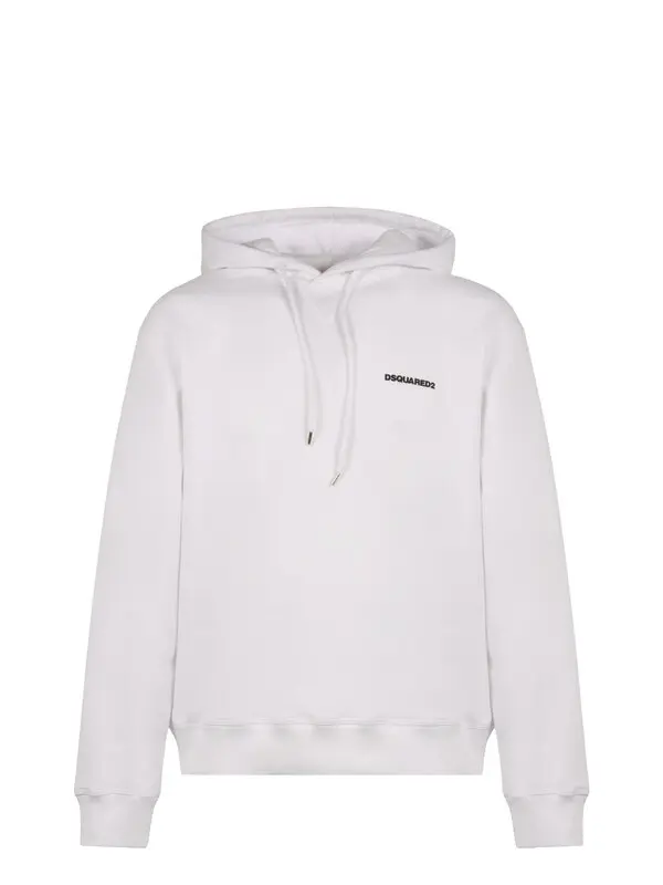 Dsquared2 Ceresio Map Cool Fit Hoodie - White
