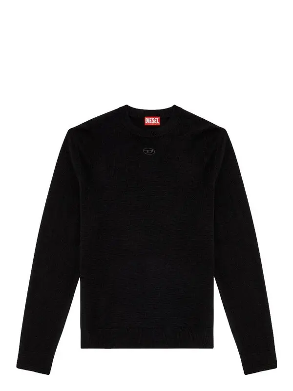 DIESEL® K-vieri Logo-embroidered Jumper - Black