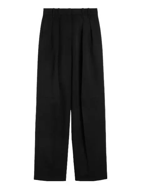 JIL SANDER Gabardine Trousers - Black
