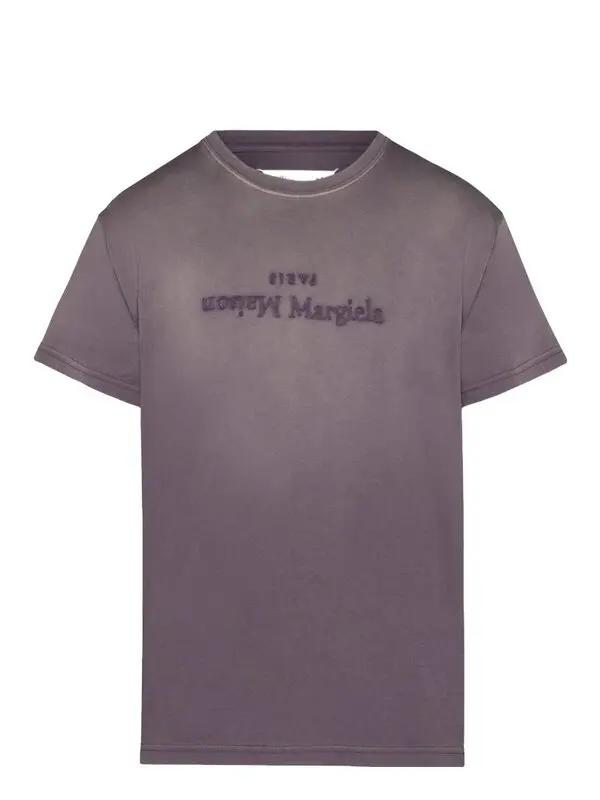MAISON MARGIELA Reverse Logo Crewneck T-shirt - Purple