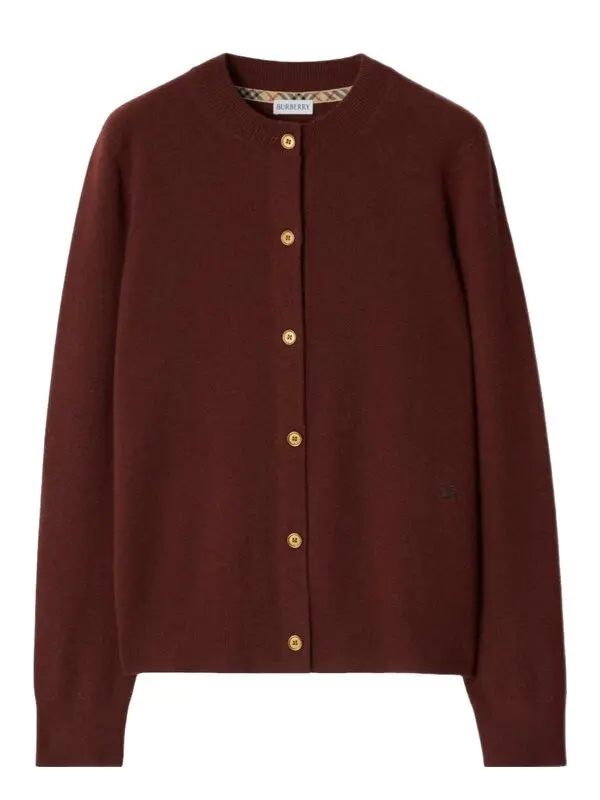 Burberry Crewneck Knitted Button-up Cardigan - Box