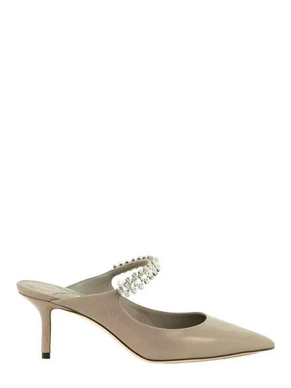 JIMMY CHOO Bing 65mm Leather Mules - Nude