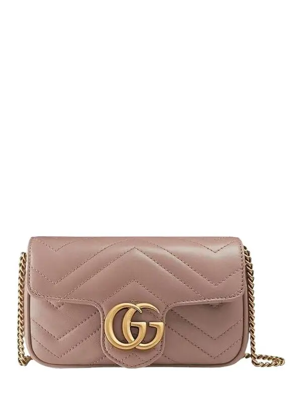 Gucci Gg Marmont Matelassé Super Mini Bag - Brown