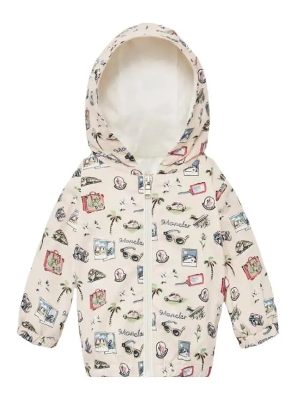 Moncler Printed Hooded Jacket - Pink