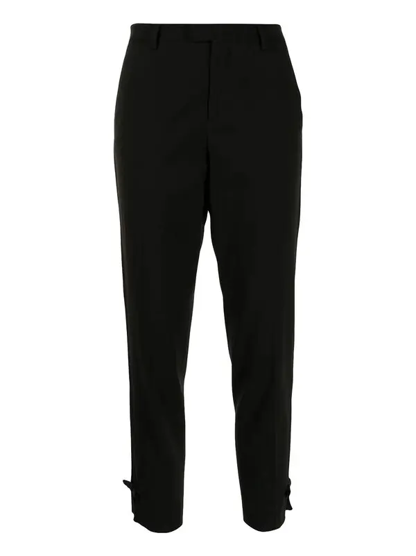 Red Valentino Cropped Trousers With Bow Detail - Black