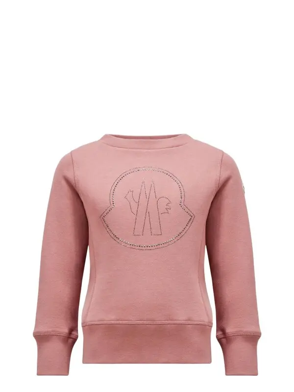 Moncler Logo Embellished Sweatshirt - Purple-red
