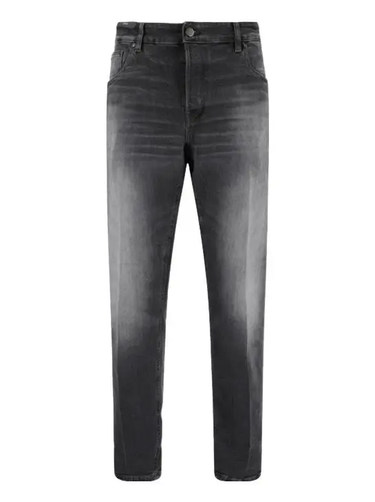 PT TORINO Slim-cut Jeans With Whiskering Detail - Black