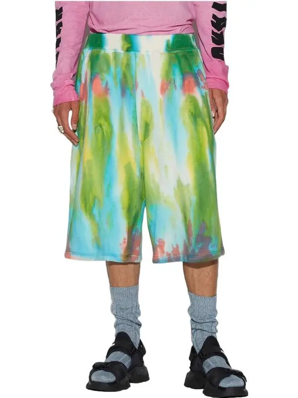 Dsquared2 Tie-dye Elasticated Waist Track Shorts - Green