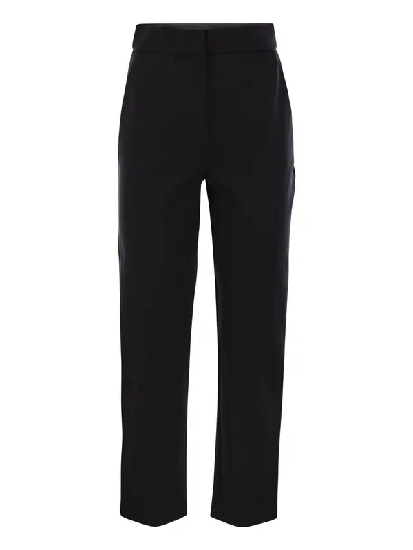 Max Mara Orlando High-waisted Slim Fit Cropped Trousers - Black