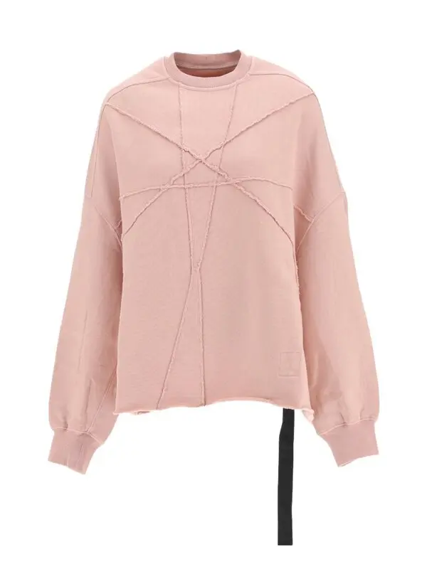 Rick Owens Crater Cotton Sweatshirt - Pink