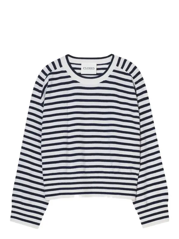 Closed Striped Cashmere Sweater - Ivory