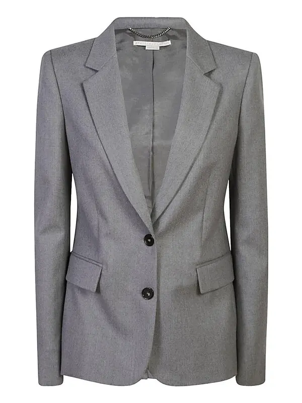 Stella McCartney Single-breasted Tailored Blazer - Gray