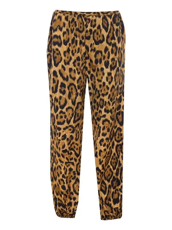 Alaïa Animalier Balloon Pants - Brown
