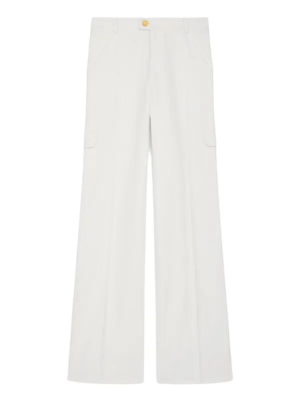 Celine Cargo Pants In Cotton Gabardine - Off White