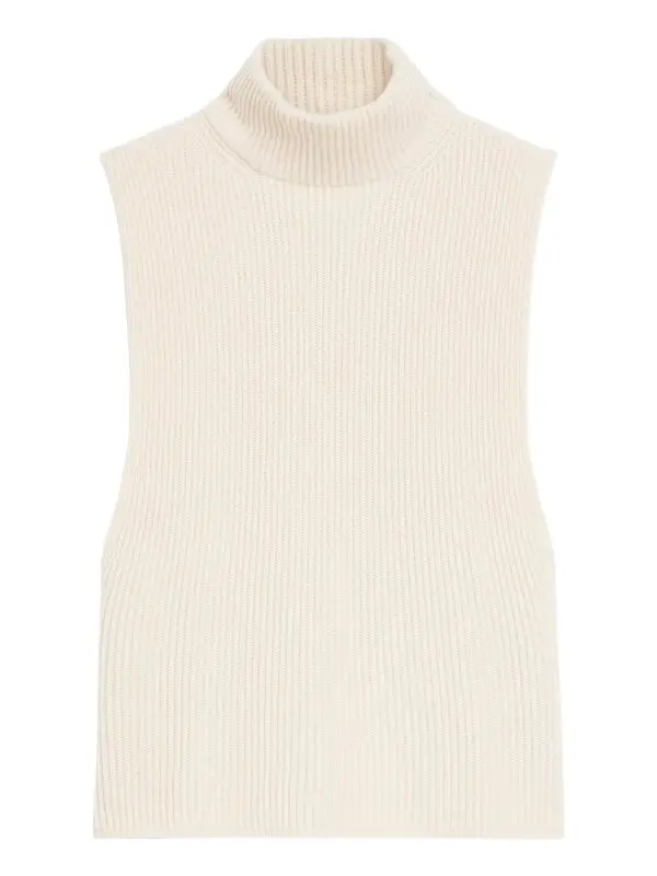Max Mara Cashmere Blended Yarn Vest - Bleached