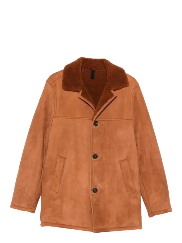 Tagliatore Long-sleeved Coat - Ginger Brown