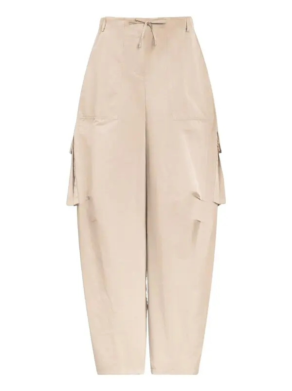Alaïa Cargo Pants With Drawstring Waist - Nude