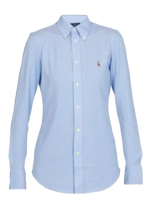 Ralph Lauren Long Sleeve Embroidered Logo Shirt - Blue