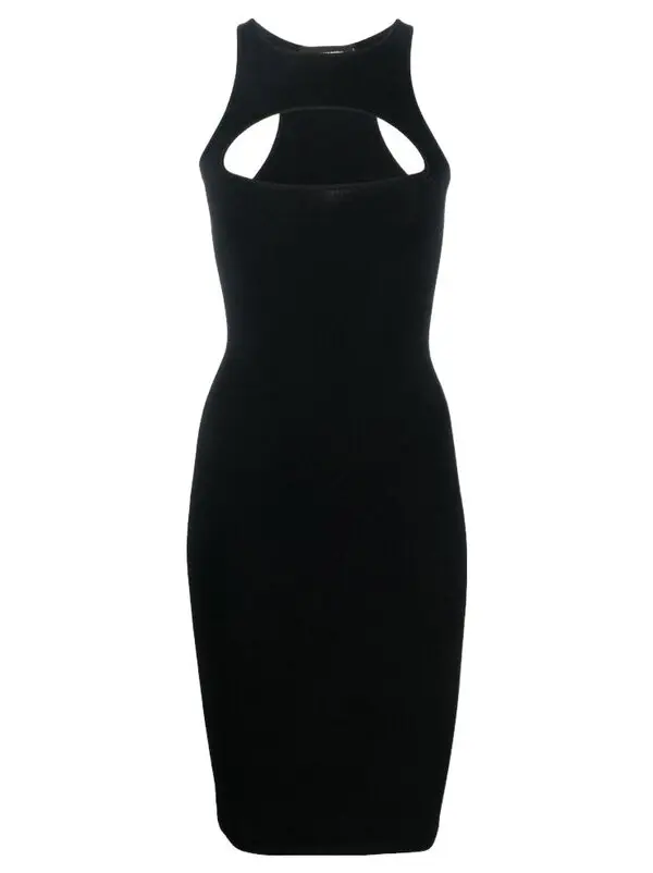 Dsquared2 Cut-out Detailed Knitted Sleeveless Dress - Black