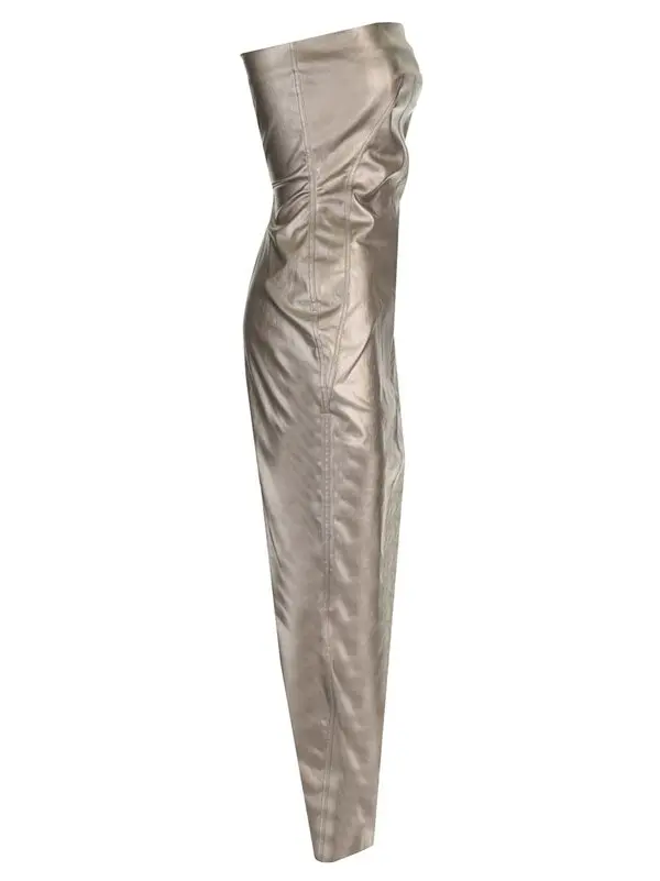 Rick Owens Strapless Bustier Gown - Gray