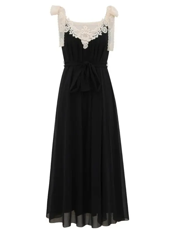 Zimmermann Roselight Lace-trim Maxi Dress - Black