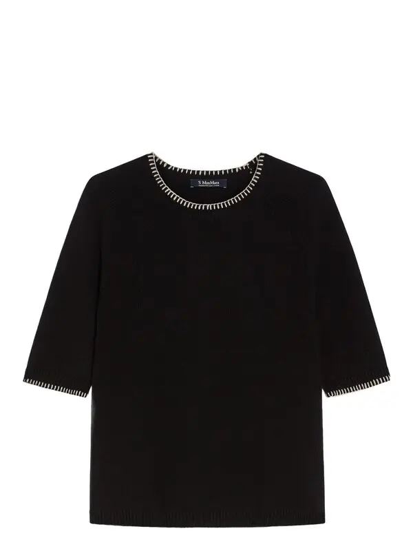 Max Mara Embellished Crewneck Jumper - Black