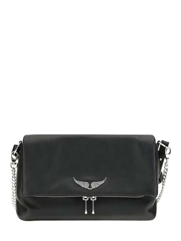 Zadig&Voltaire Wings-logo Chain-strap Shoulder Bag - Black