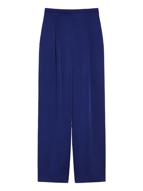 Max Mara Leti Wide Leg Trousers - Blue-violet