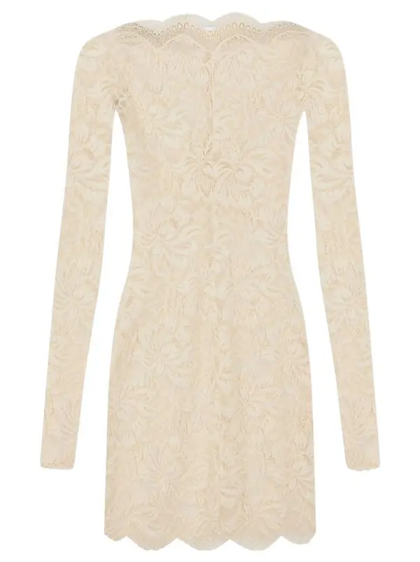 Rabanne Long Sleeved Dress - Nude
