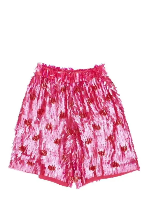 Dries Van Noten Sequin Embellished Shorts - Pink