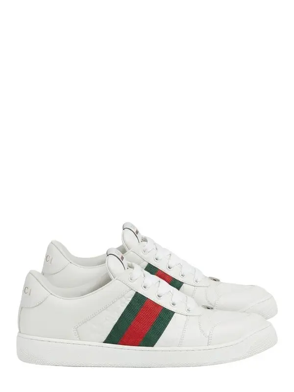 Gucci Low-top Sneakers With Enamel Detail - White