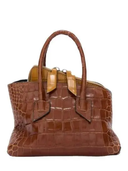 Attico La Passeggiata Mini Top Handle Bag - Brown