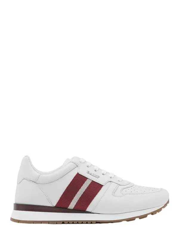 Bally Striped Lace-up Casual Sneakers - White