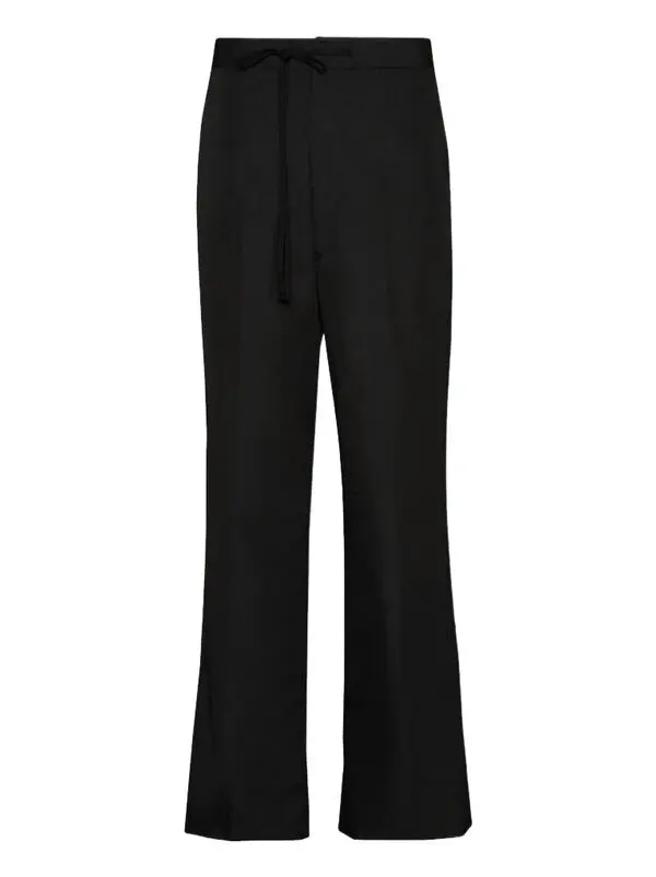 MAISON MARGIELA High-waisted Wide-leg Trousers - Black