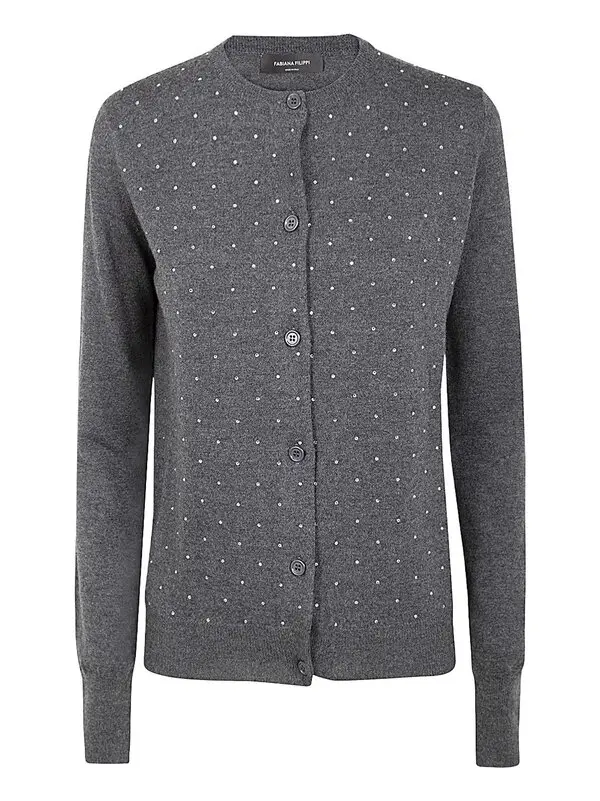 Fabiana Filippi Embellished Buttoned Cardigan - Black